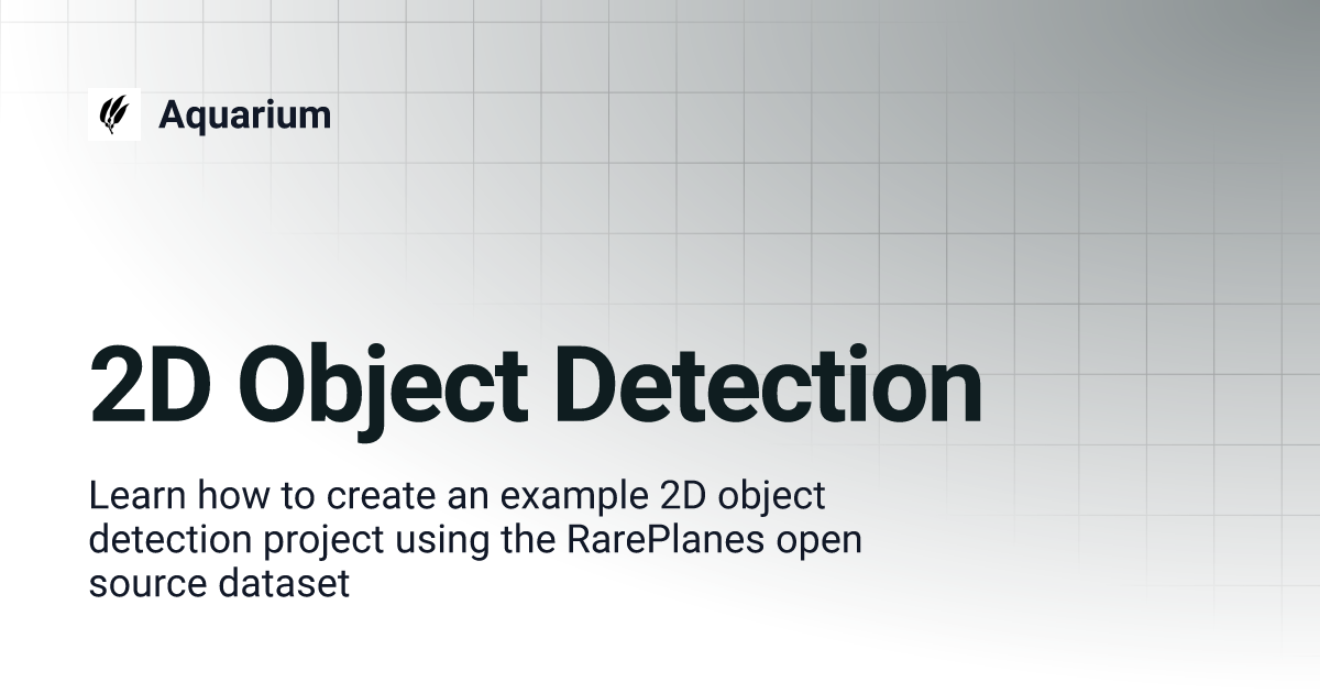 2d Object Detection Aquarium